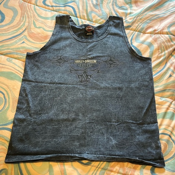 Harley-Davidson | Tops | Vintage Harley Davidson Acid Wash Tank | Poshmark